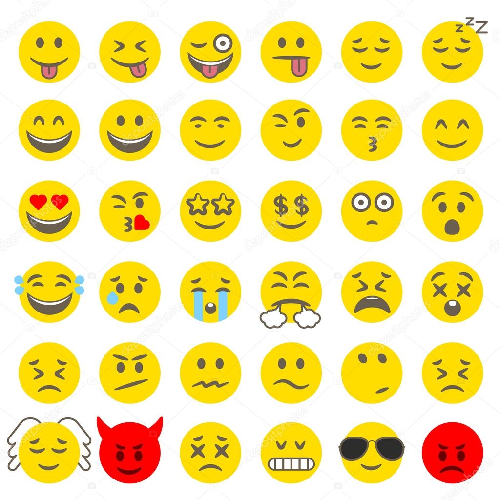 Set of smiles icons Stock Vector Image by ©mustahtar #121686556