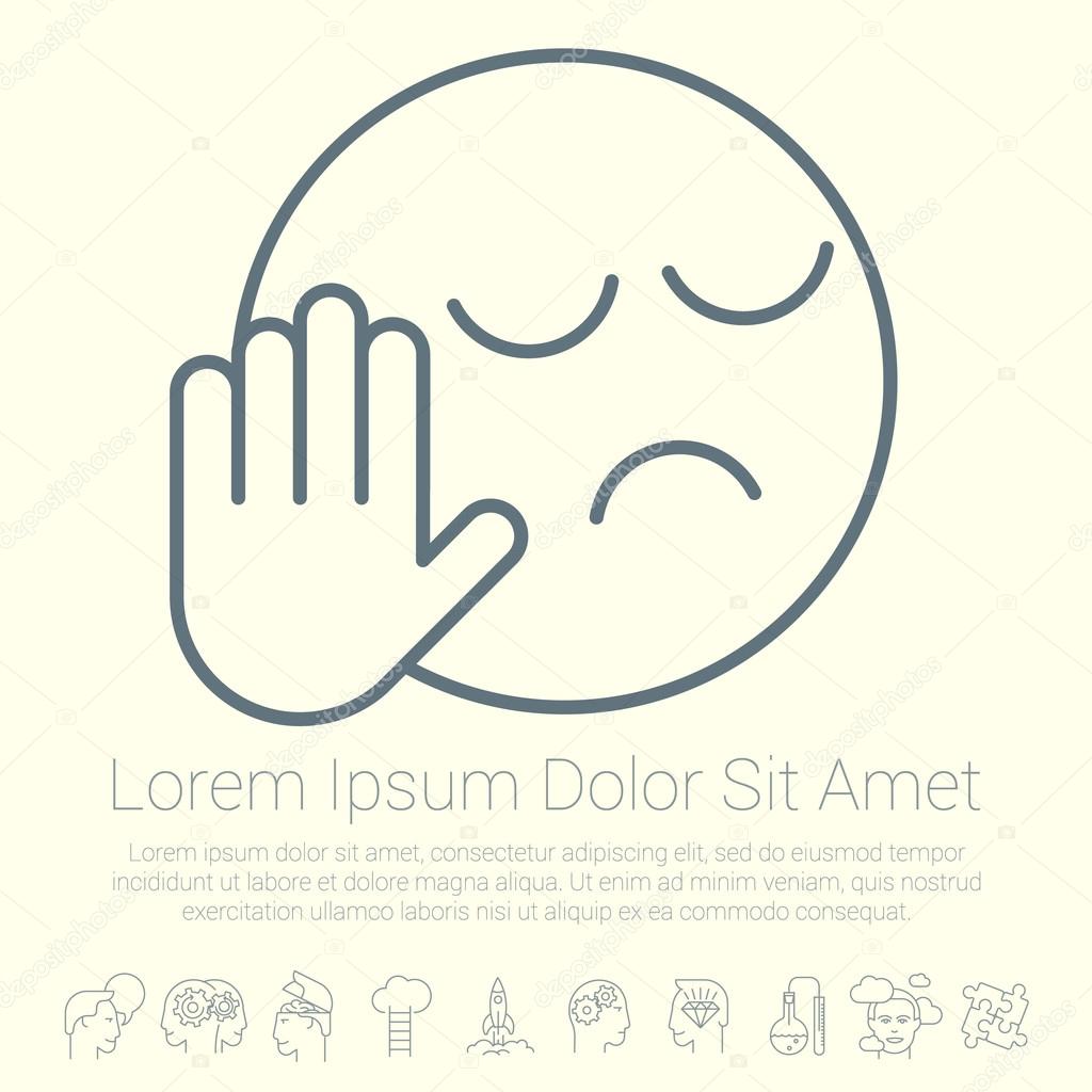 Rechazo icono de signo emoticono Stock Vector by ©mustahtar 121686936