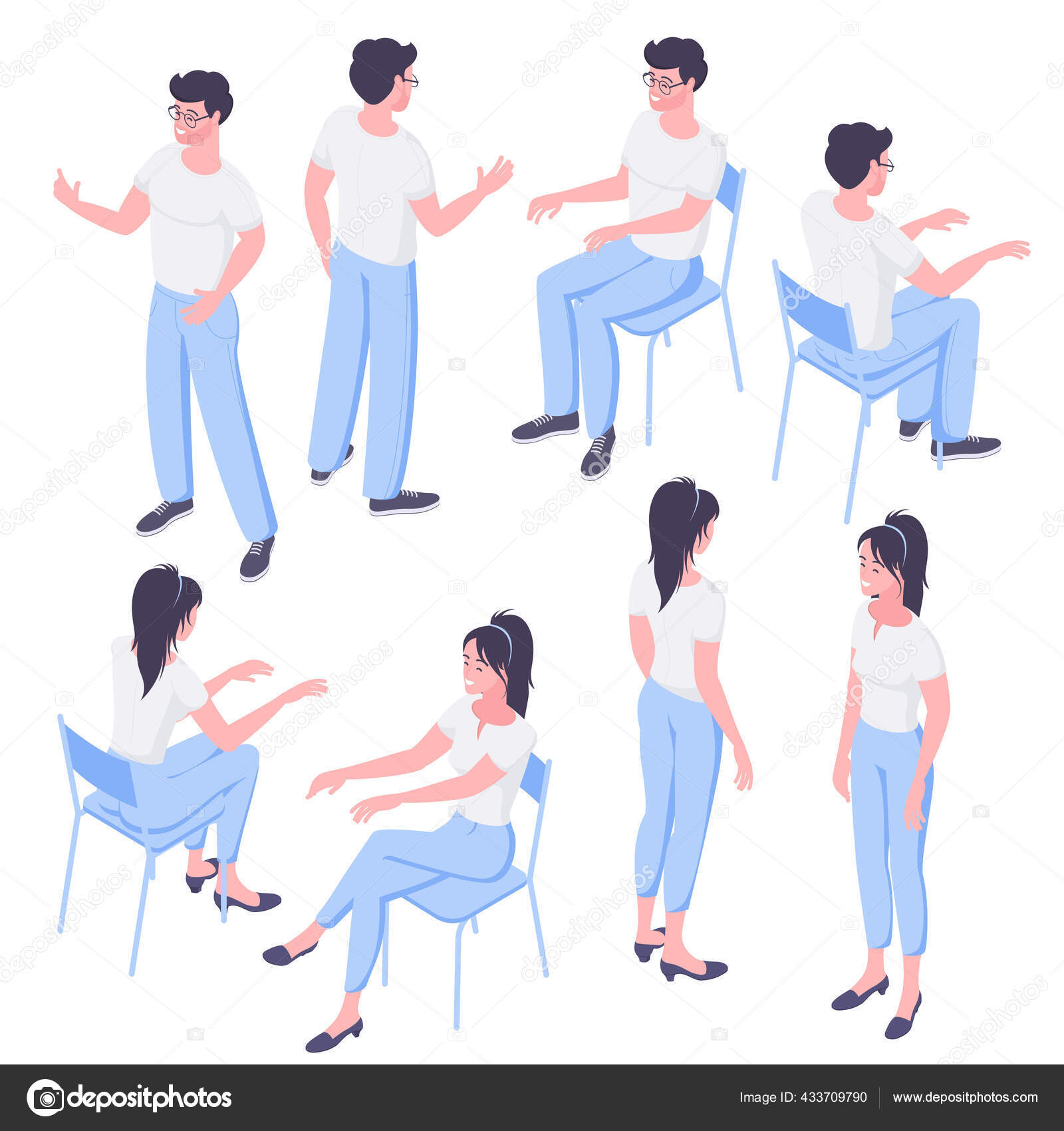 Flat design isometric characters Stock Vector by ©mustahtar 433709790