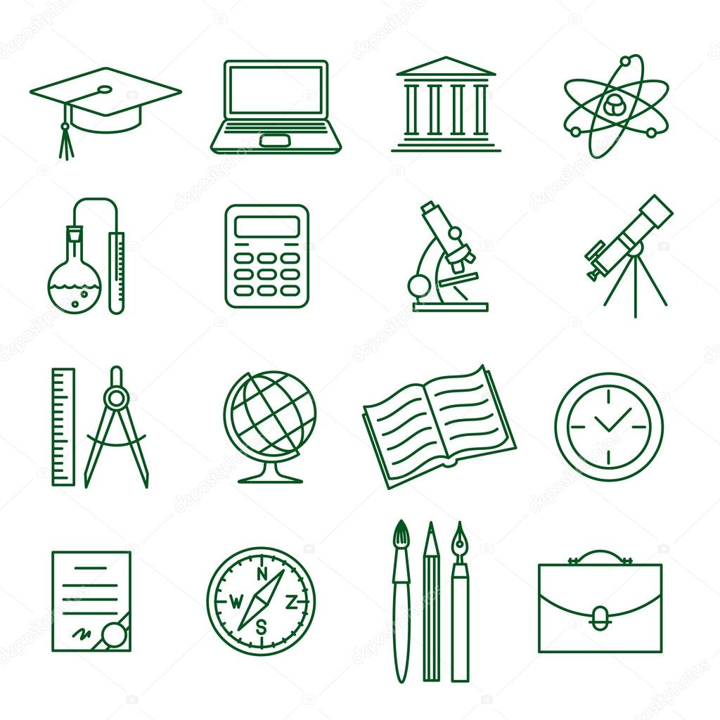 Education and science icon set Stock Vector Image by ©mustahtar #83562480