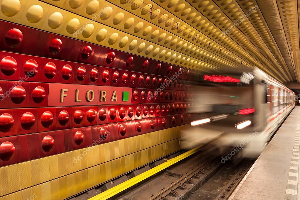 Metro station in Prague. — Stock Photo © rglinsky #96920620
