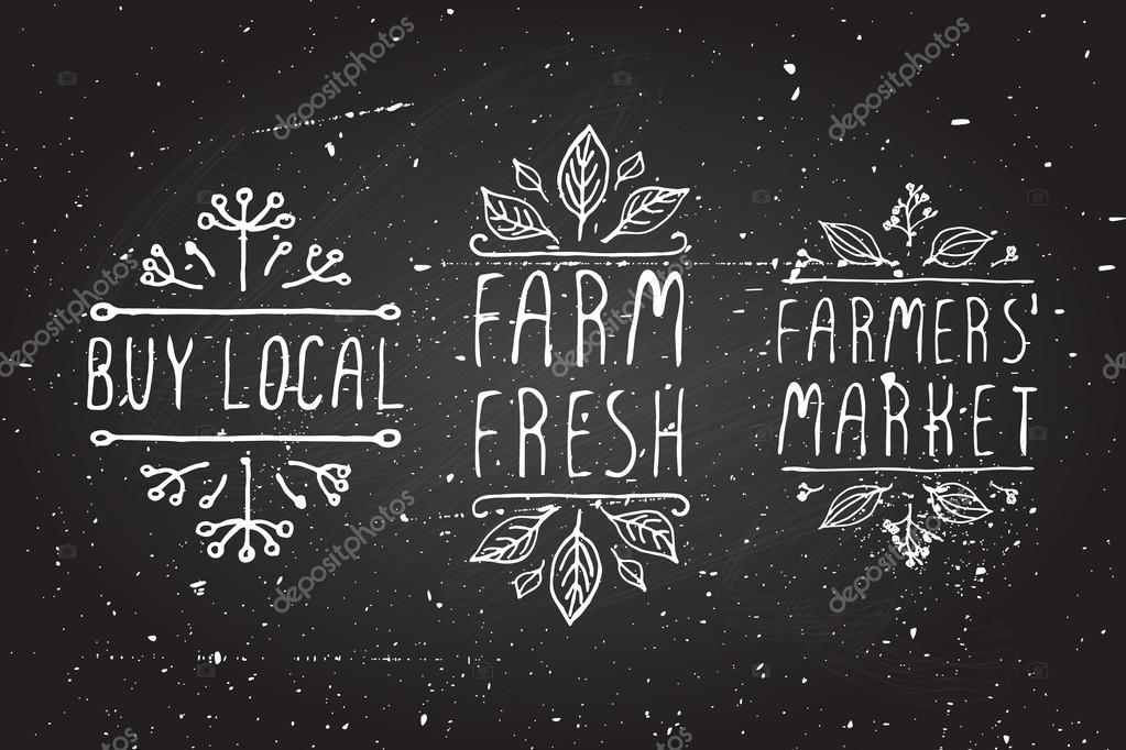 Farm product labels. Stock Vector Image by ©Lillllia #82823786