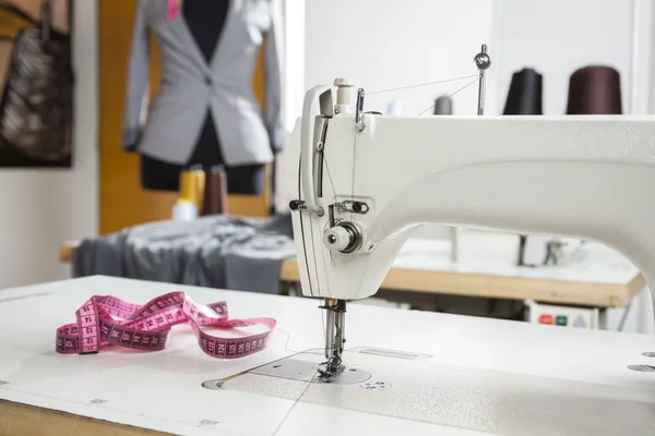 Measure Tape By Sewing Machine In Factory - Stock Image - Everypixel