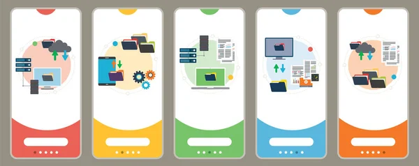 Cloud Computing Mining Server Database Data Icons Concepts Cloud Computing Stock Vector by ...