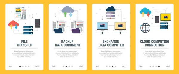 Cloud Computing Mining Server Database Data Icons Concepts Cloud Computing Stock Vector by ...