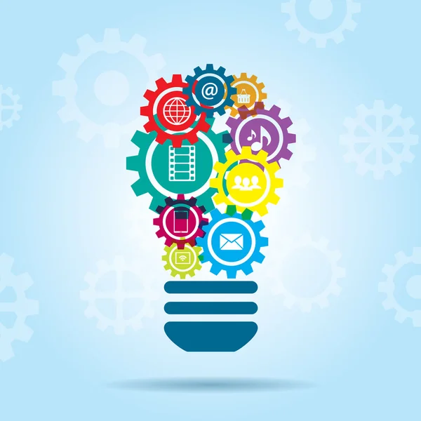 Light Bulbs Blue Background Creativity Concept Innovation Inspiration ...