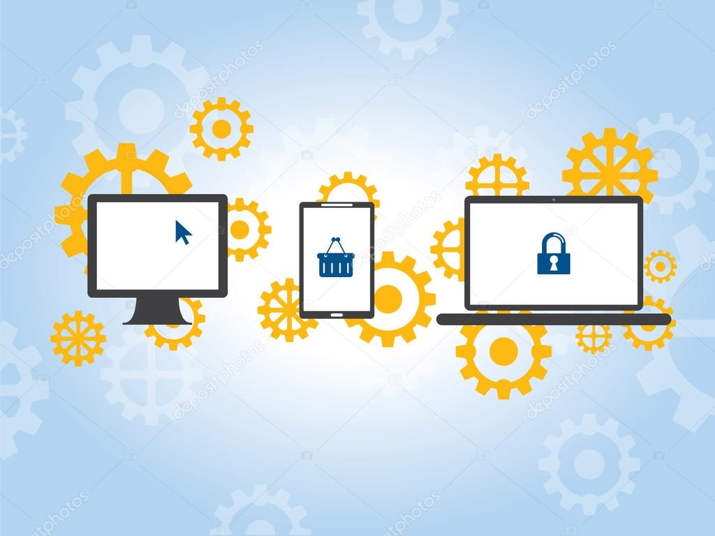 Data sharing on computer network Stock Vector Image by ©cifotart #52360737