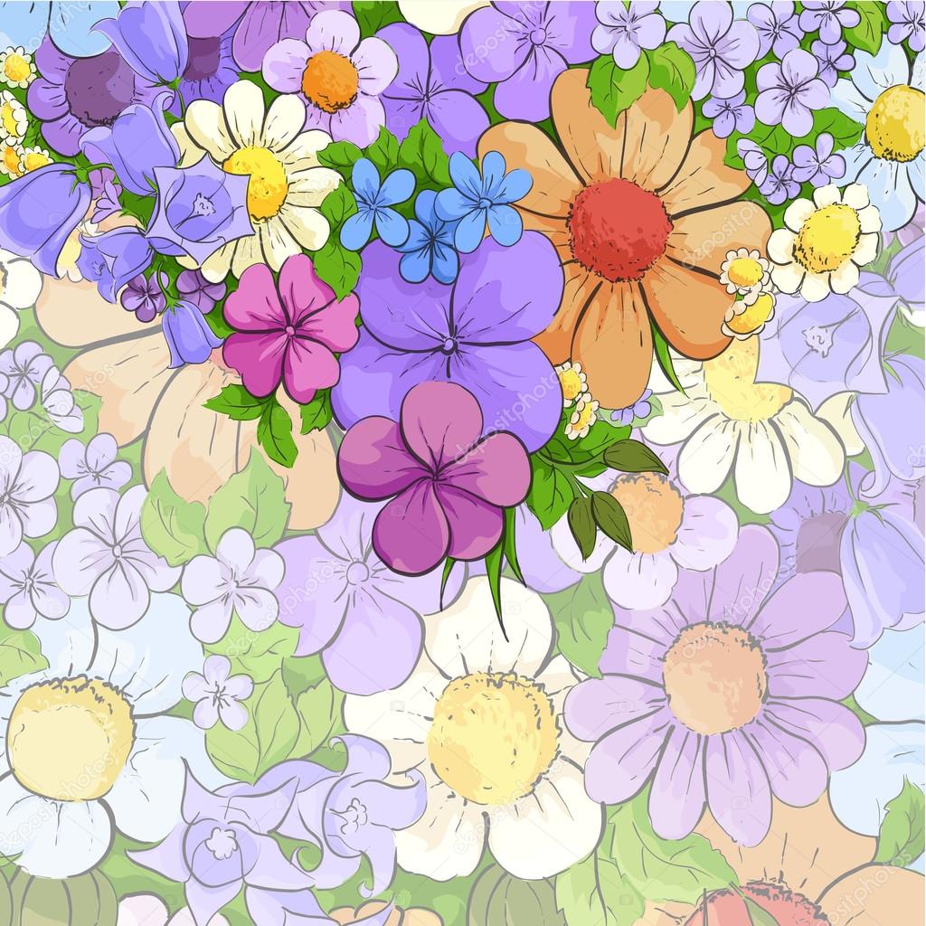 Floral bright background Stock Vector Image by ©Chisnikov #117737896