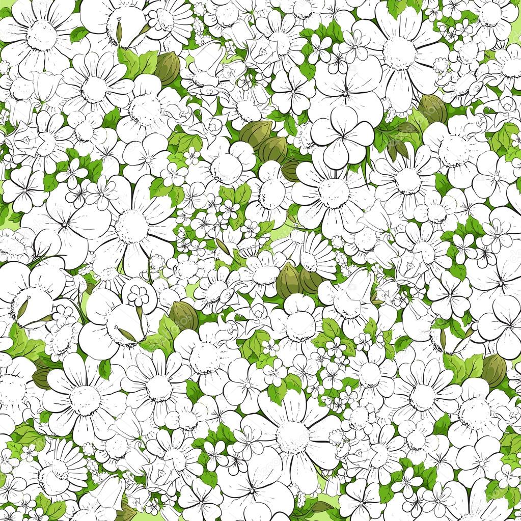 Floral outline background Stock Vector Image by ©Chisnikov #117948766