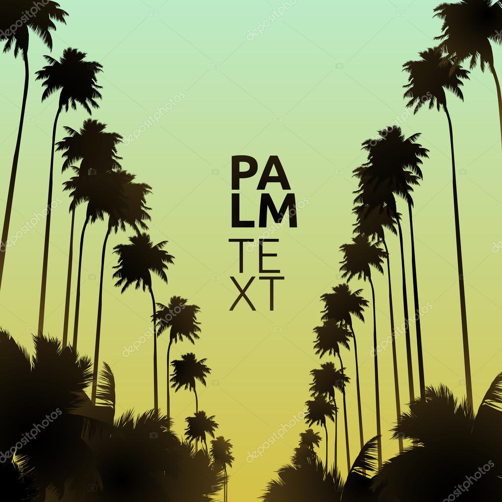 Palm vector background Stock Vector by ©Chisnikov 124002072