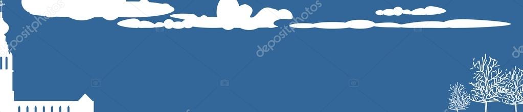 Russian orthodox church silhouette. Header travel background Stock ...