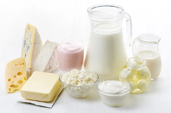 Various fresh dairy products Stock Photo by ©baibaz 104594196