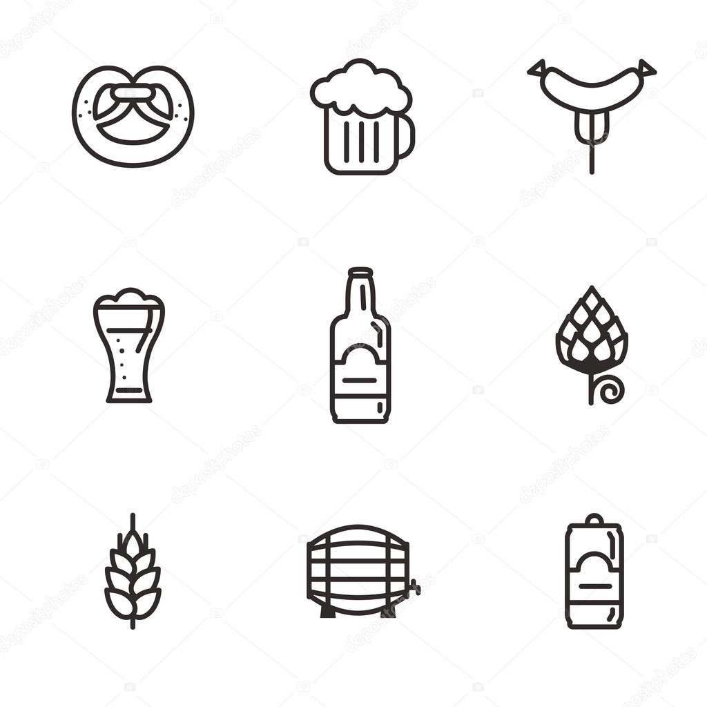 Beer icons Stock Vector by ©Indigofish 86052590