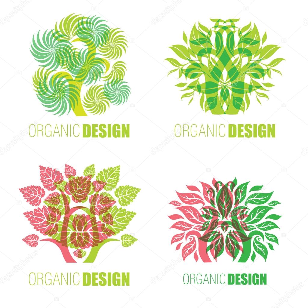 Organic natural logos Stock Vector Image by ©kynata #100364544