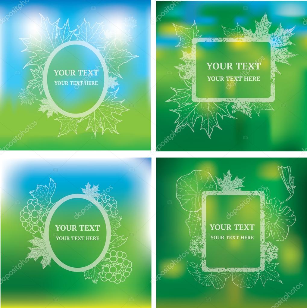 Natural frames backgrounds Stock Vector Image by ©kynata #65197701