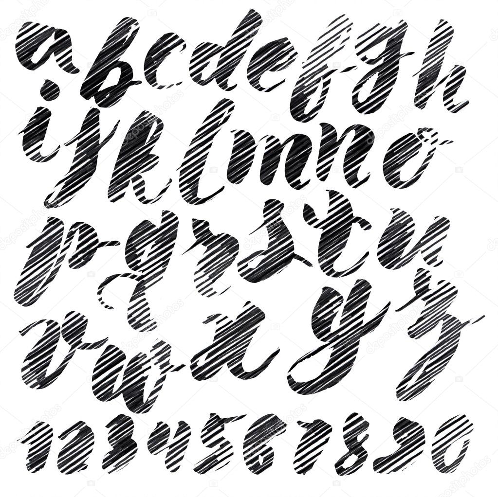 Handmade Roman alphabet — Stock Photo © kynata #74811839