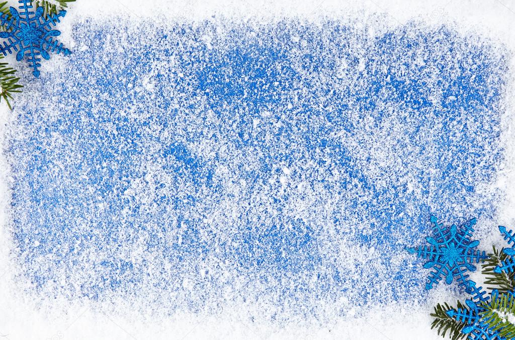 Blue winter border background Stock Photo by ©zoomteam 58480159