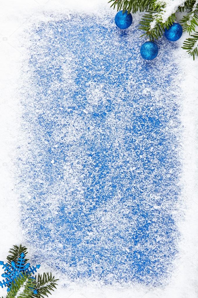 Blue winter border background Stock Photo by ©zoomteam 58480237