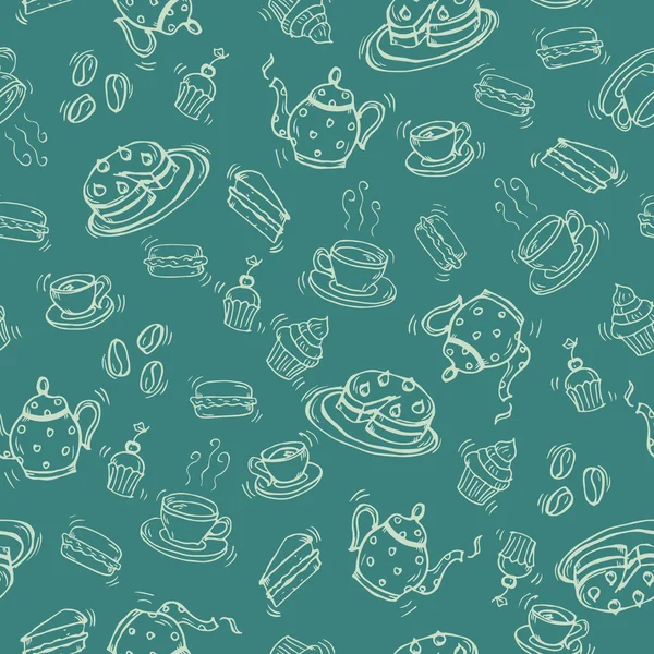 Breakfast, tea, nuts, stroopwafel and pancakes. Stock Vector Image by ...