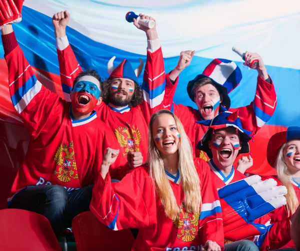 Shouting fans in stadium Stock Photo by ©Deklofenak 118630558