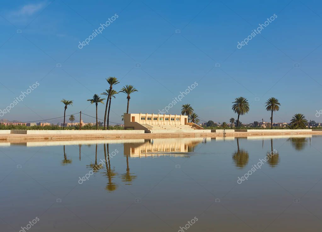 Pabell n en el Jard n Menara, Marrakech, Marruecos. 2024
