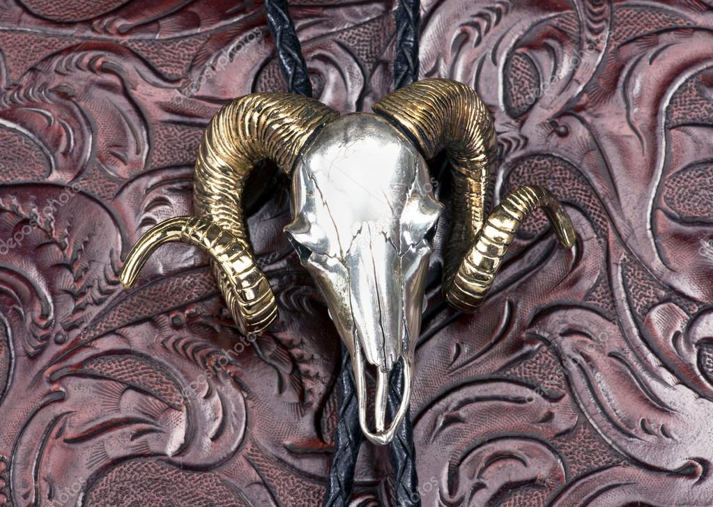 Silver Ram Head Indian Bolo Tie. Stock Photo by ©mj0007 105875150