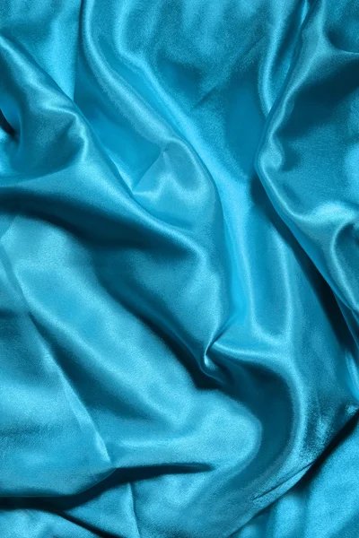 Turquoise Shiny Wavy Satin Fabric Background Stock Photo by ...
