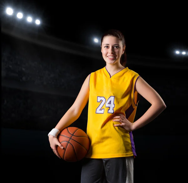 Young girl basketball player — Stock Photo © rbvrbv #96657886