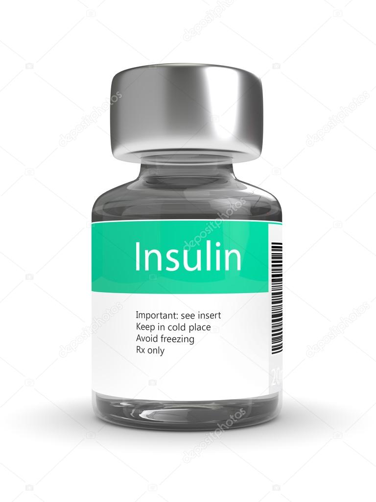 3d rendering of insulin vial isolated over white — Stock Photo © ayo888 ...