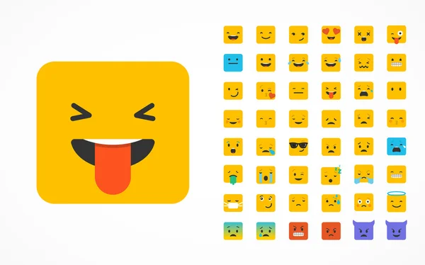 Big Set Emoticons Emoji Devices Vector Illustration Stock Vector Image ...