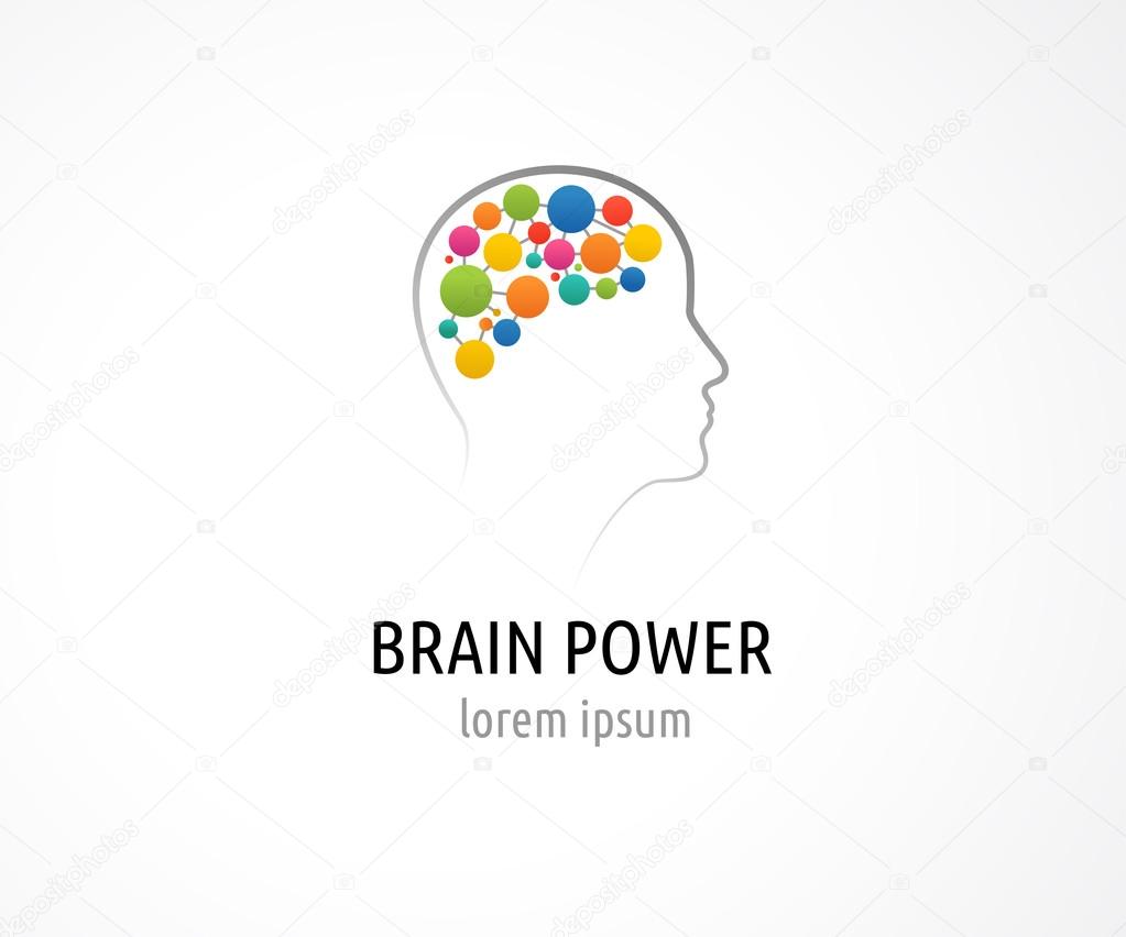 Brain, Creative mind, learning and design icon. Man head, people symbol ...