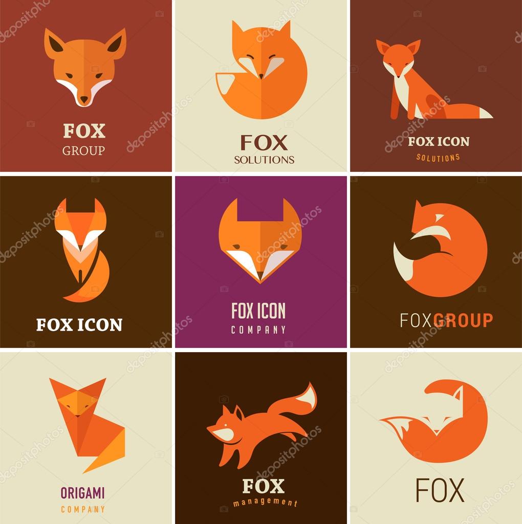 Fox icons, illustrations and elements — Stock Vector © marish #67531671