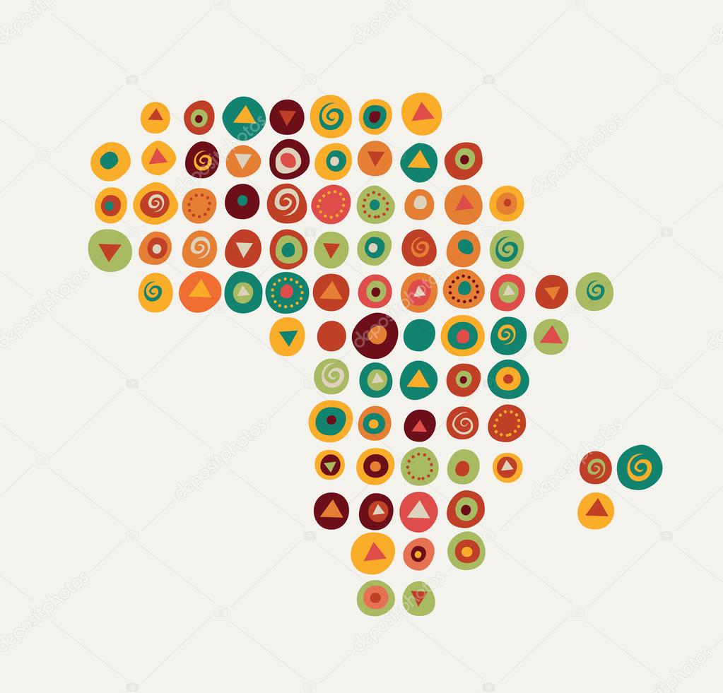Africa - patterned map Stock Vector by ©marish 76579779