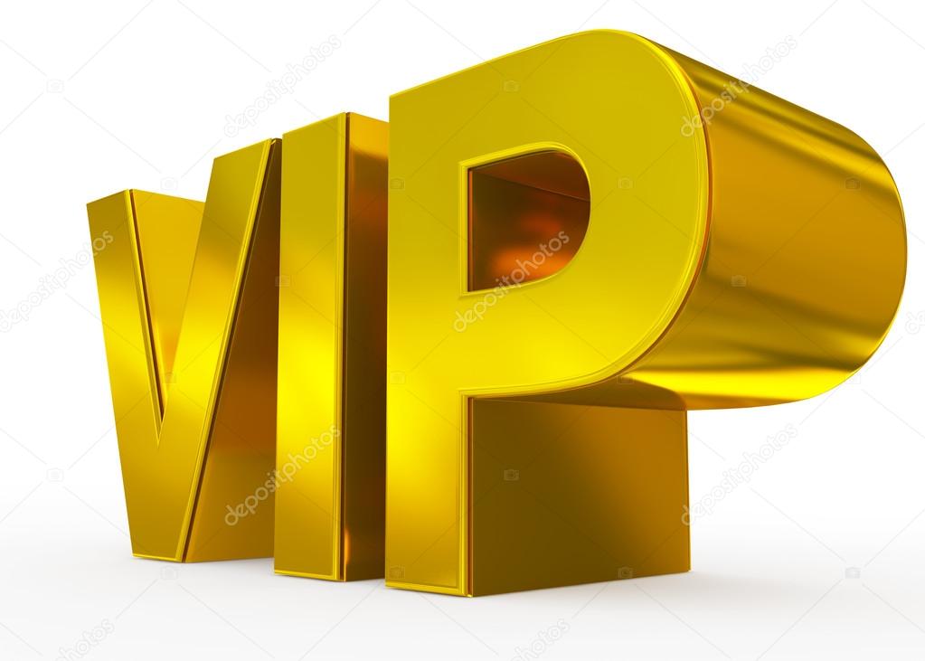 VIP golden - 3d letters isolated on white Stock Photo by ©3dvlaa 65172753