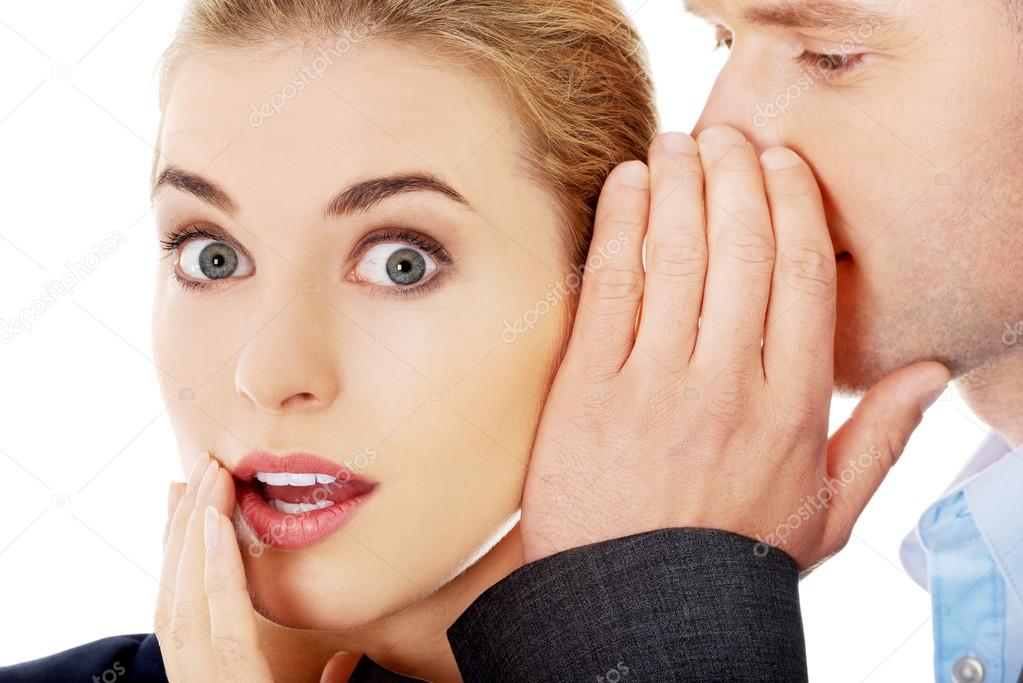 Men whispering secret to his friend Stock Photo by ©piotr_marcinski ...