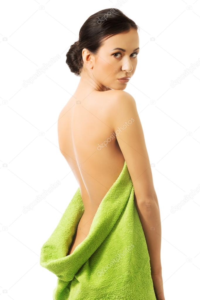 Back view woman wrapped in towel Stock Photo by ©piotr_marcinski 61437801 Back view woman wrapped in towel Stock Photo by ©piotr_marcinski 61437801