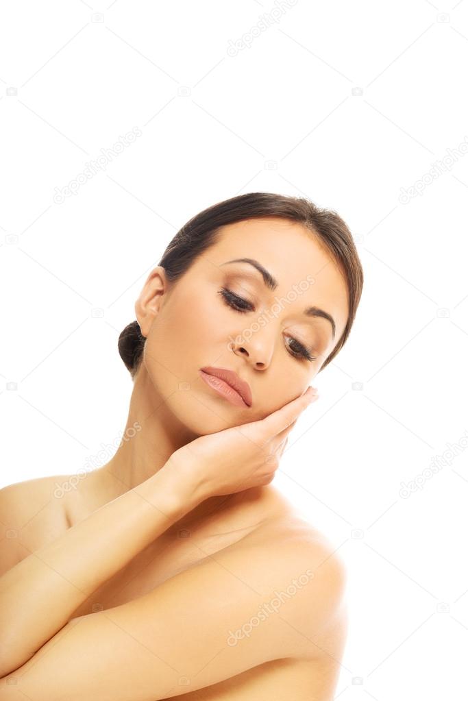 Spa woman touching her chin Stock Photo by ©piotr_marcinski 66941587