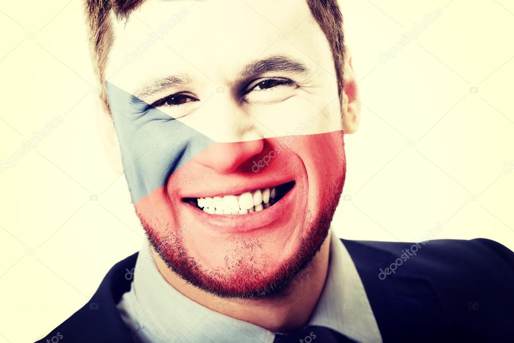 Man with Czech Republic flag on face. ⬇ Stock Photo, Image by © piotr ...