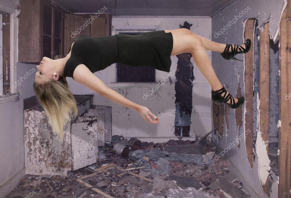 Beautiful Floating woman — Stock Photo © robeo123 #101305178