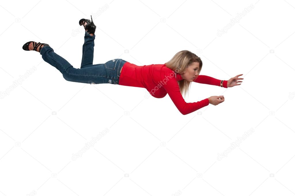 Beautiful Floating woman — Stock Photo © robeo123 #101308062