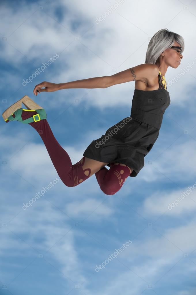 Girl Falling From Clouds
