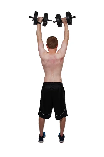 Man pushing weights Stock Photos, Royalty Free Man pushing weights ...