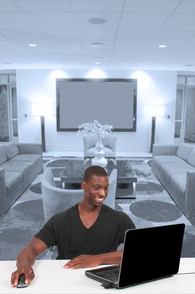 Man Using Computer - Stock Image - Everypixel