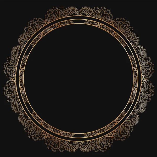 Round lace border frame silhouette Stock Vector by ©Mary1507 110658968