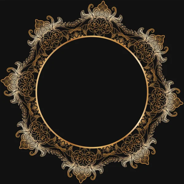 Round lace border frame silhouette Stock Vector Image by ©Mary1507 ...