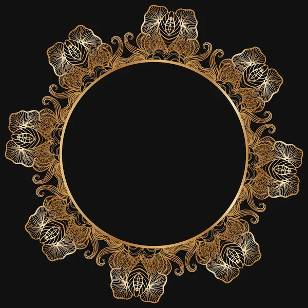 Round lace border frame silhouette Stock Vector Image by ©Mary1507 ...