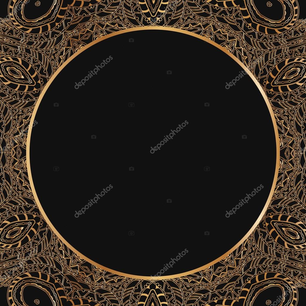 Round lace border frame silhouette Stock Vector by ©Mary1507 110658968