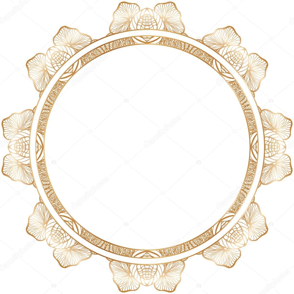 Round lace border frame silhouette Stock Vector Image by ©Mary1507 ...