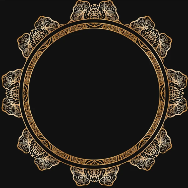 Round lace border frame silhouette Stock Vector Image by ©Mary1507 ...