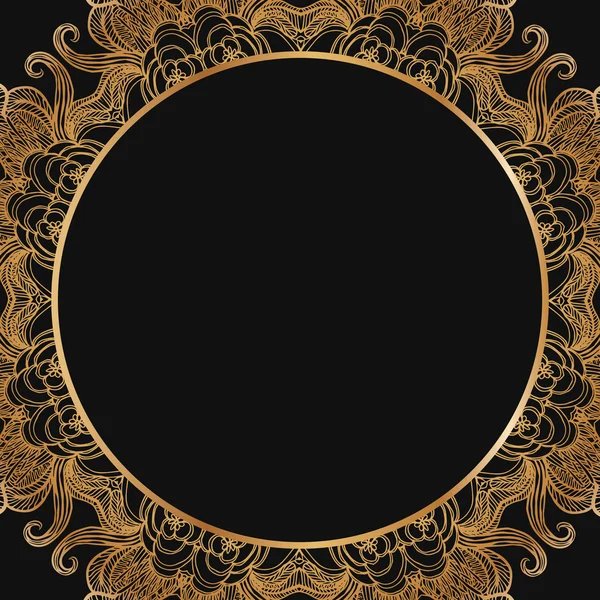 Round lace border frame silhouette Stock Vector by ©Mary1507 110658968
